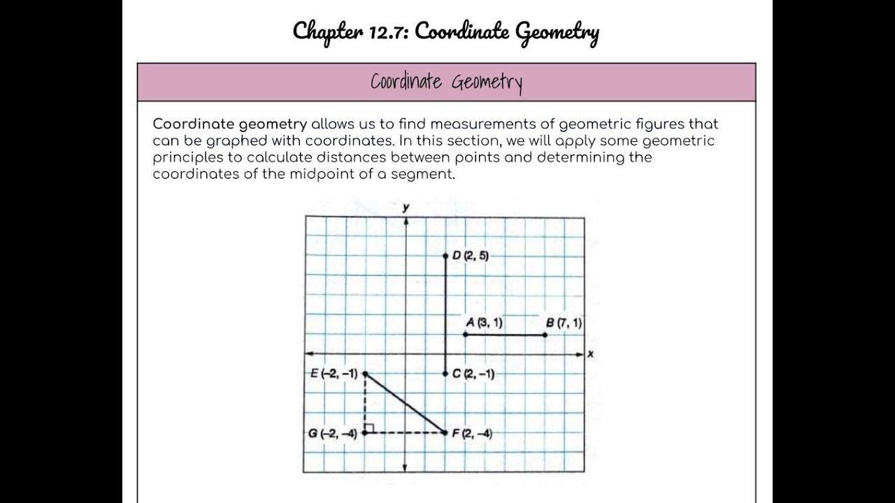 Ch. 12.7 Coordinate Geometry - YouTube