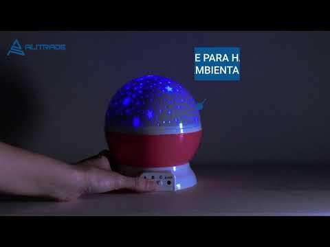 Luz De Noche Proyector Estrellas Giratorio Led Niños - YouTube