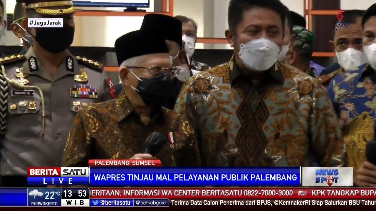 Wapres Ma'ruf Amin Tinjau Mal Pelayanan Publik di Kota Palembang - YouTube