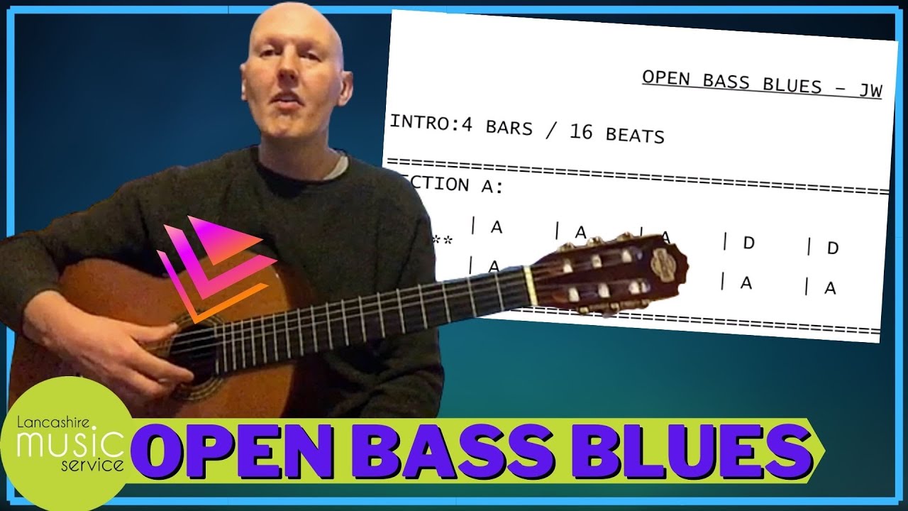 “Open Bass Blues” | Open Bass String Jam for Guitar | Lancashire Music ...