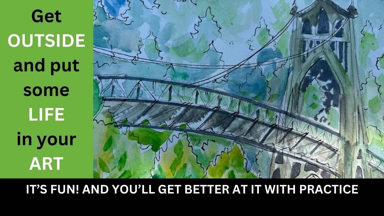 Go OUTSIDE to put some LIFE into your ART (plus, it's fun) - YouTube