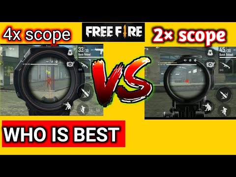 FREE FIRE || 2x SCOPE VS 4x SCOPE || WHO IS BEST ||FULL COMPRESSION ...