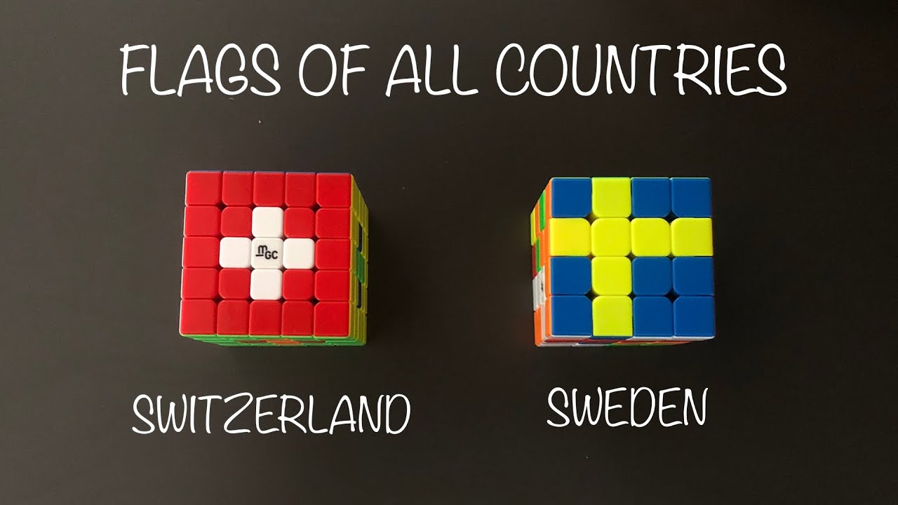 Flags of all countries on the rubiks cube (pt-2) | The Neon Cuber - YouTube