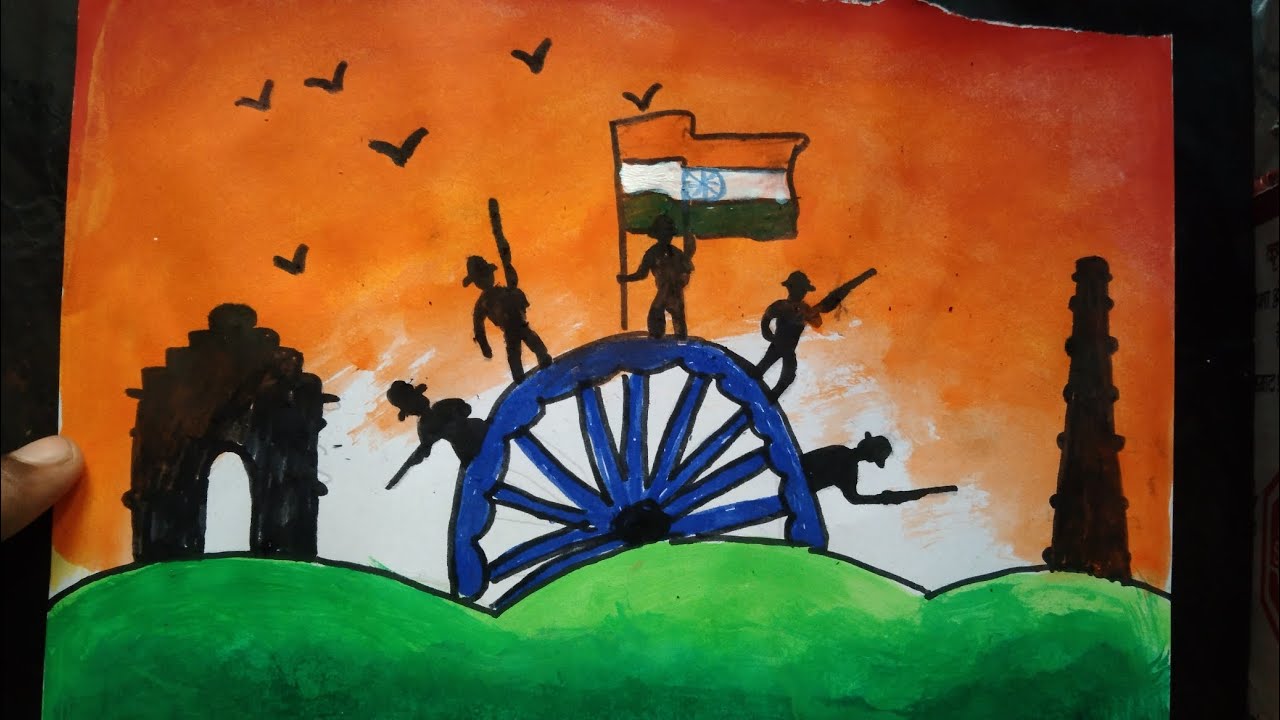 tricolour..... indian flag...... indian army...easy drawing ...