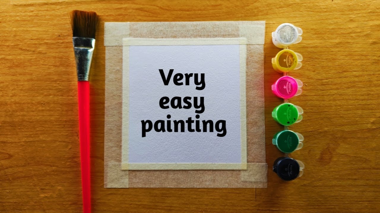 Very easy painting, easy scenery painting for beginners, watercolor ...