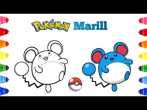 How to Draw Pokémon Marill | Easy Drawing Step by Step | Painting and ...
