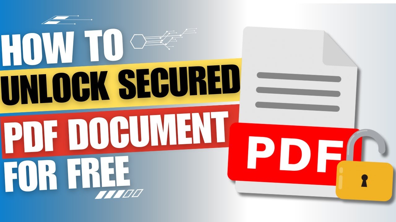 How to unlock password protected PDF document for free [Guide] - YouTube