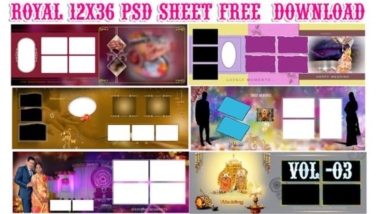 New 12X36 wedding album PSD Sheet || 12X36 psd free download || SV ...
