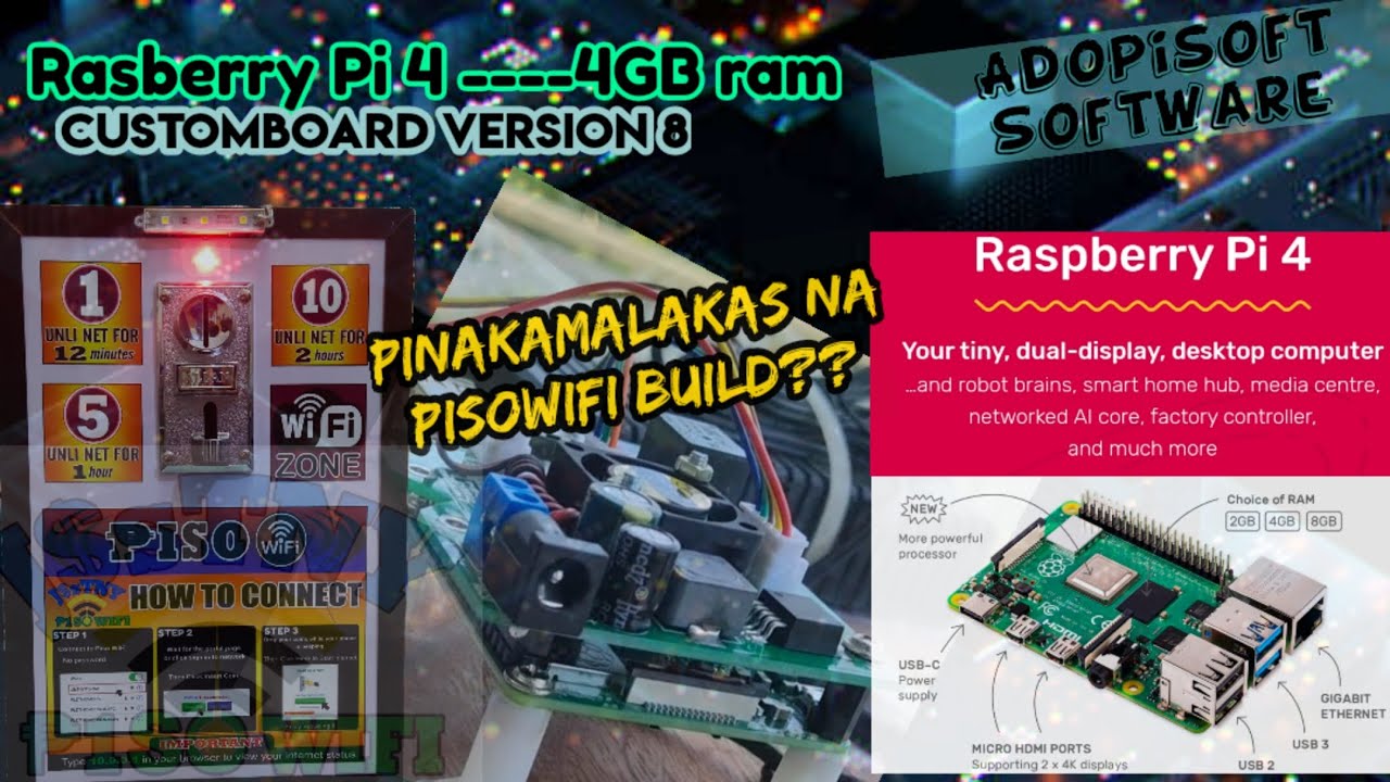 PiSOWiFi Vendo Machine Upgrade| RPi 3 model B+ to Raspberry Pi 4 4GB ...