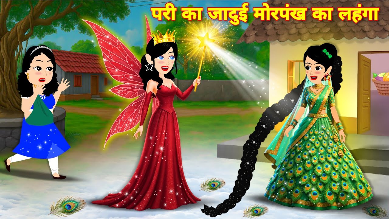 परी का जादुई मोरपंख का लहंगा | jadui Lehenga | Hindi Kahani | magical ...