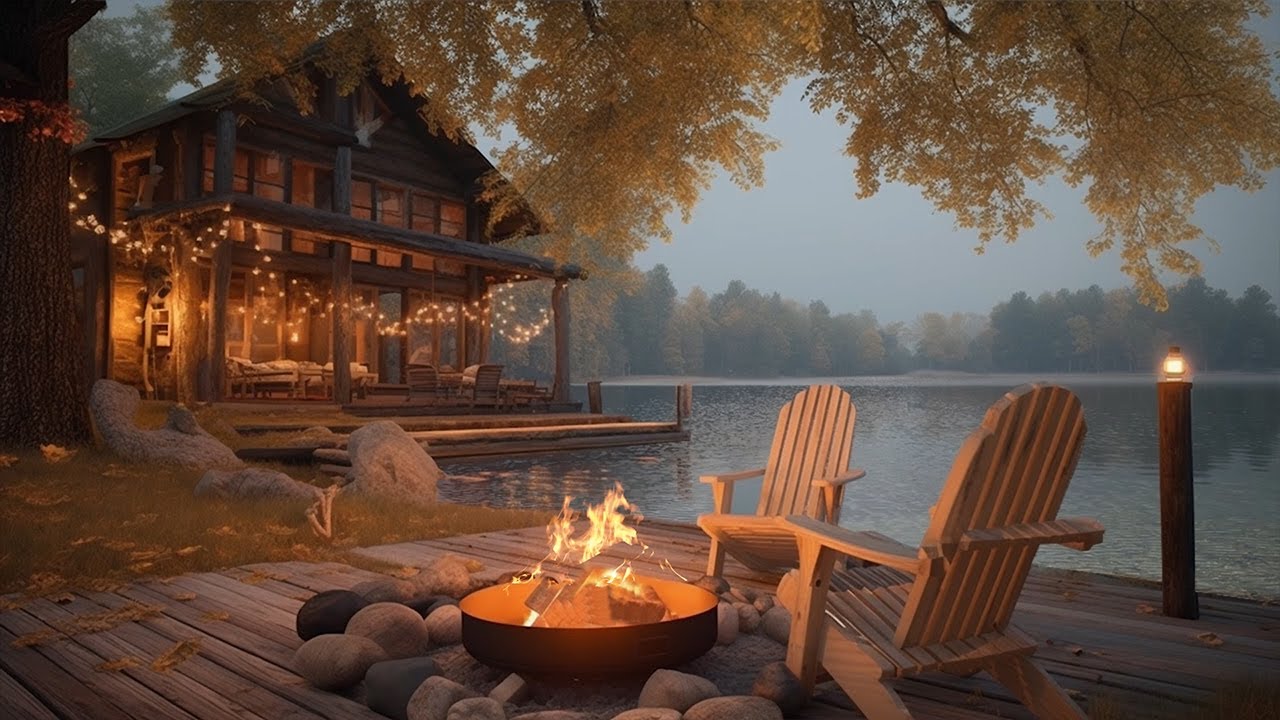 Cozy Summer Lake Ambience & Relaxing Campfire Summer Vibes - YouTube
