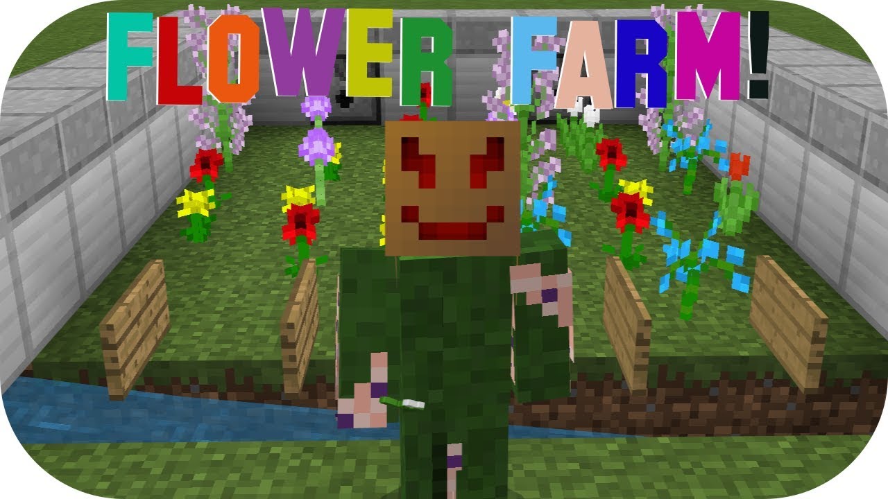Flower Farm Redstone Tutorial! Bedrock/console/MCPE - YouTube