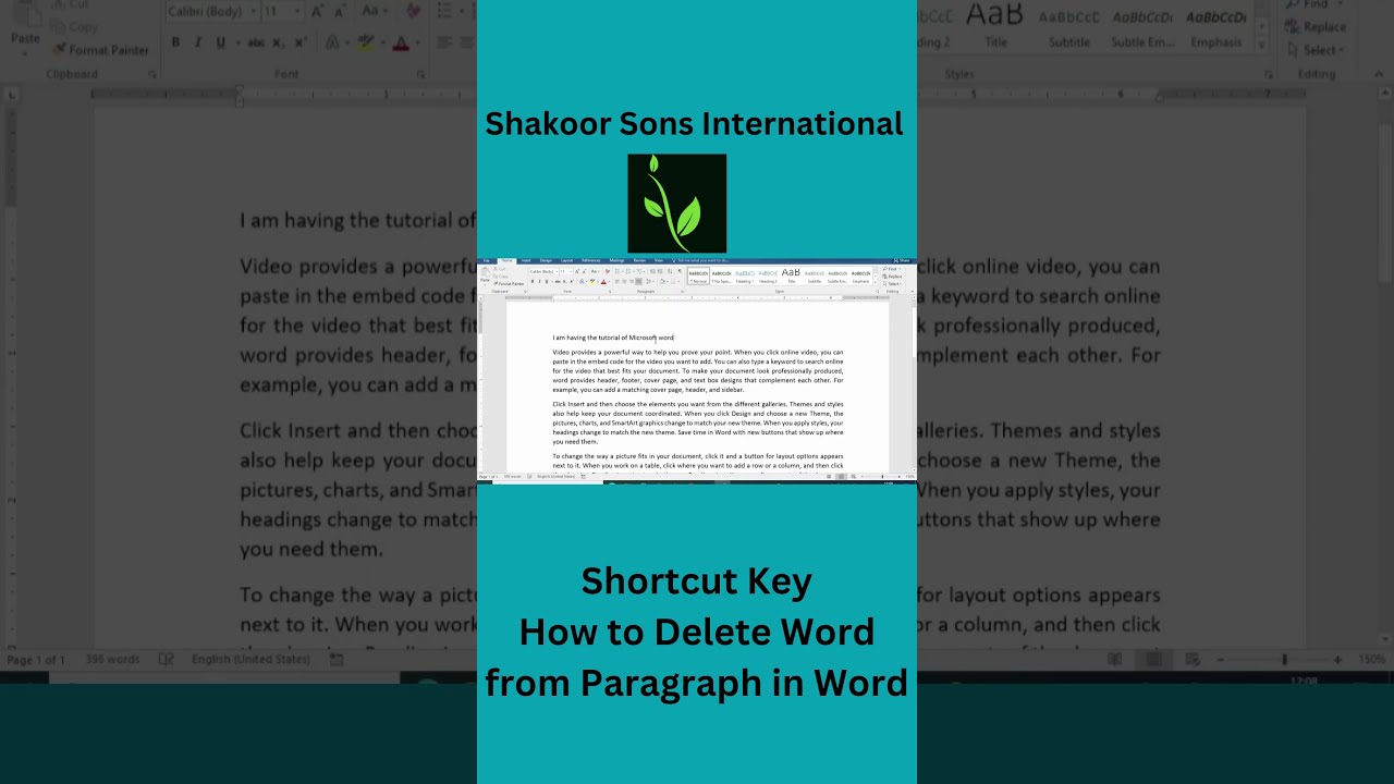 How To Delete Word From Paragraph In Word youtubeshorts shorts How To Delete Word From Paragraph In Word youtubeshorts shorts