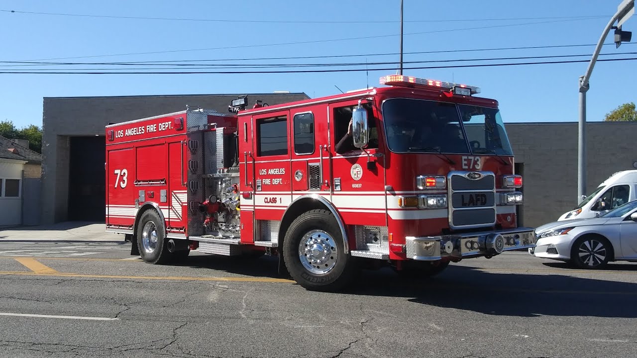 LAFD Engine 73 Responding - YouTube