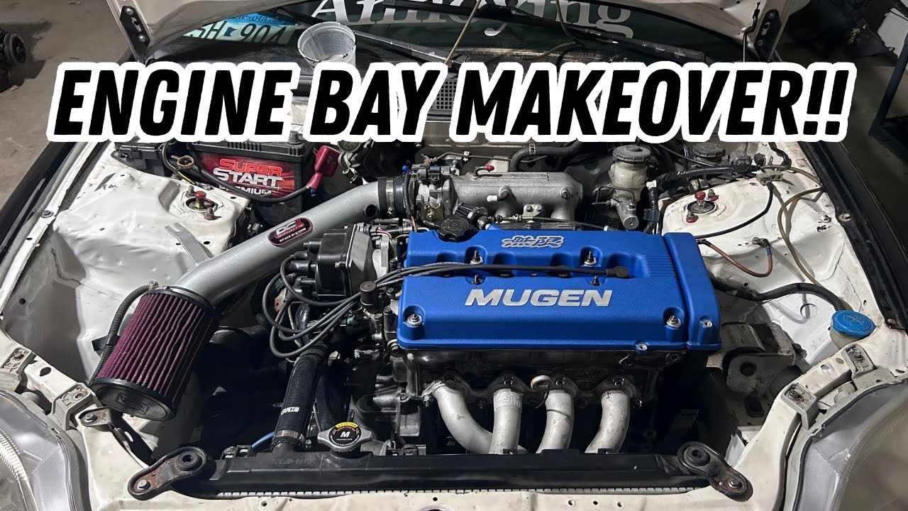 Mugan valve cover & Billet shifter bushings for the Lsv Ek Hatch - YouTube