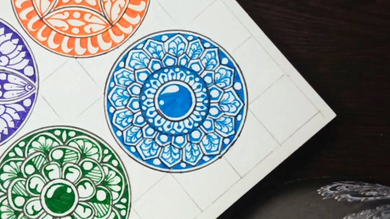 easy mini mandala art for beginners | step by step mandala - YouTube