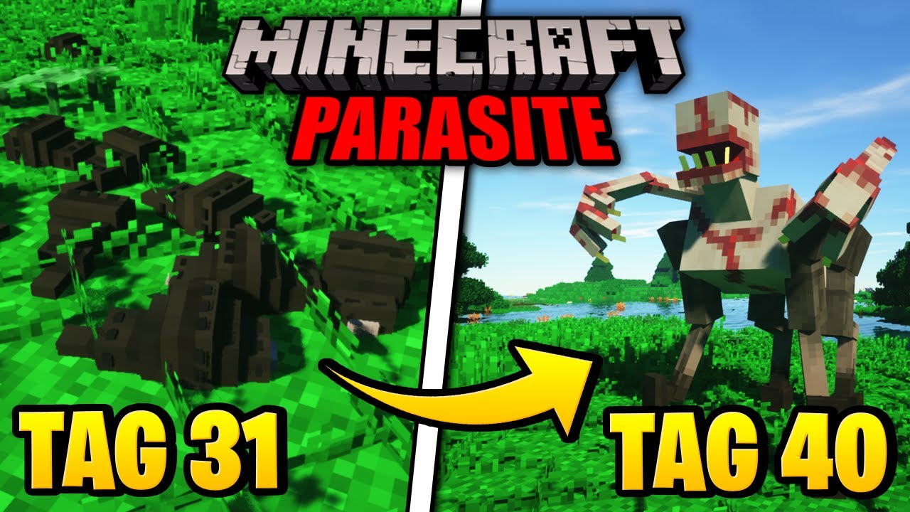 Ich habe 40 TAGE MINECRAFT mit PARASITEN gespielt und DAS ist passiert ...