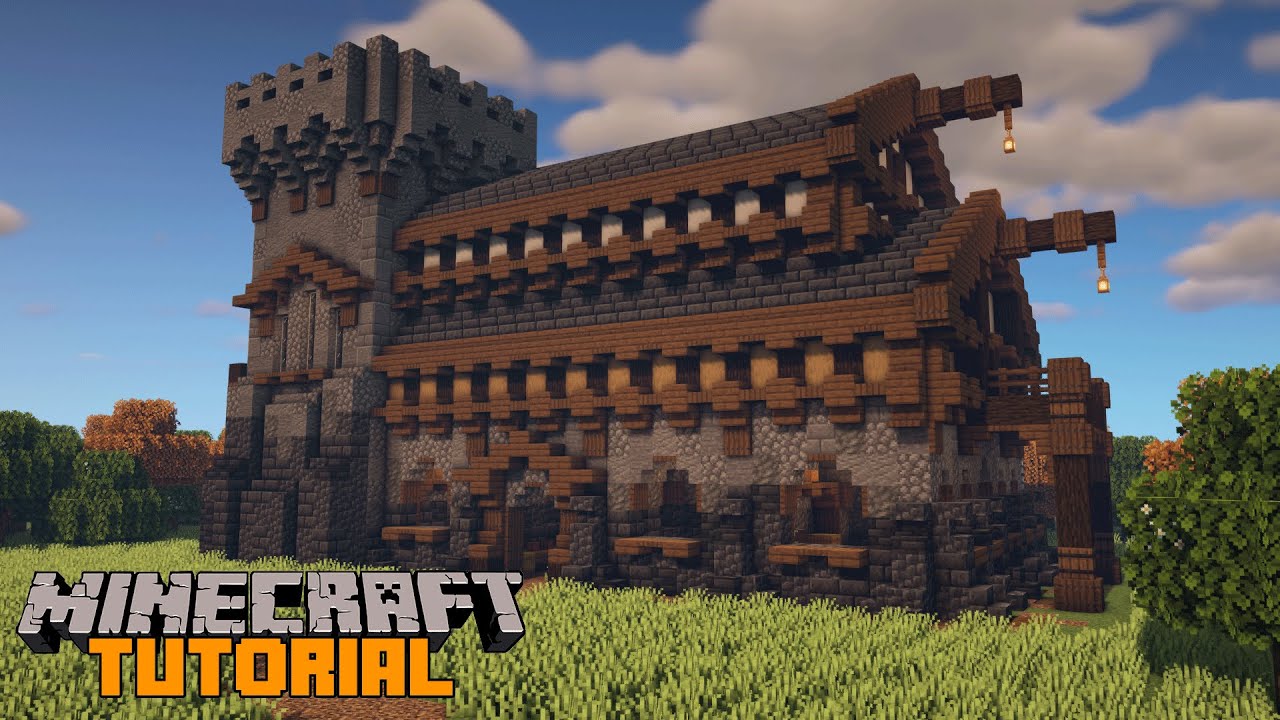 Minecraft | How to build a Large Barn - YouTube