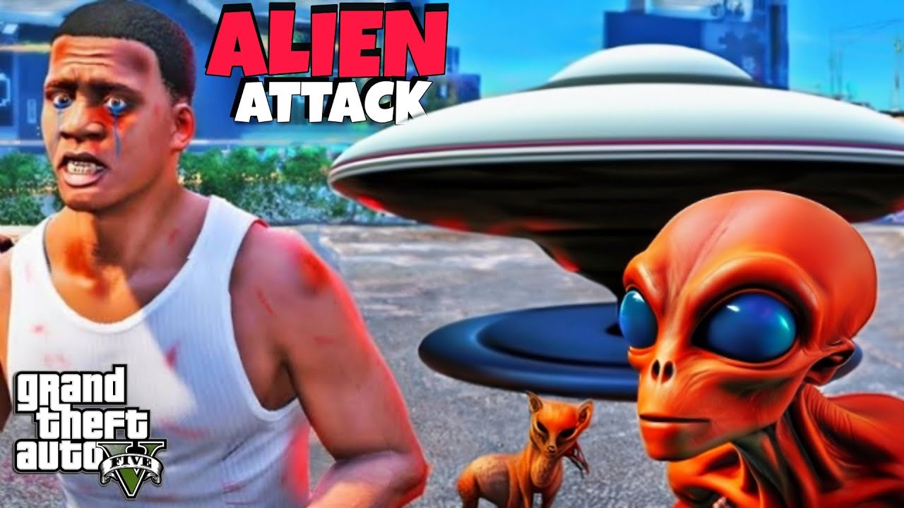 GTA 5 : UFO Alien Distroyed los santos & KILL Franklin & laster In (GTA ...