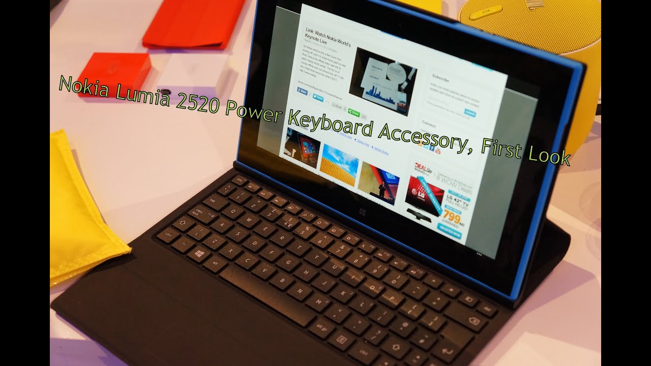 Nokia Lumia 2520 Keyboard Accessory Demo & First Look - YouTube