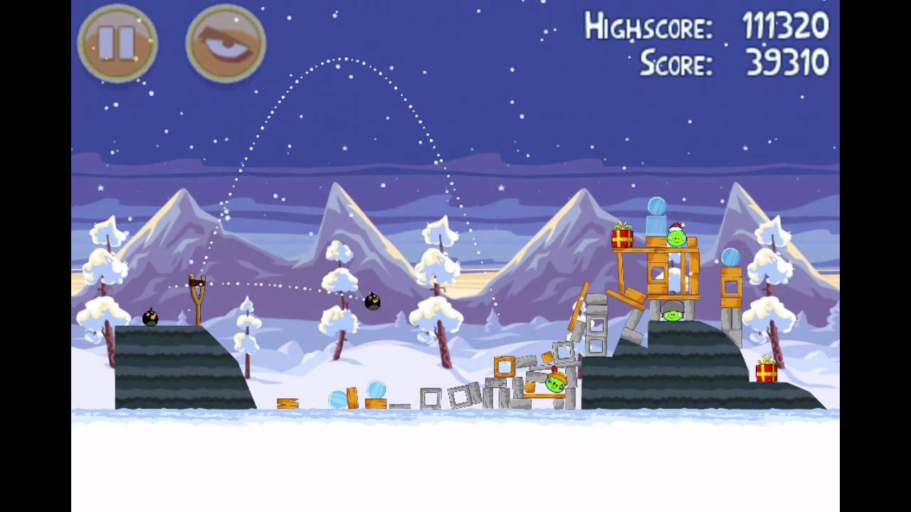 Angry Birds Seasons 2012 - Wreck the Halls 1-14 - YouTube