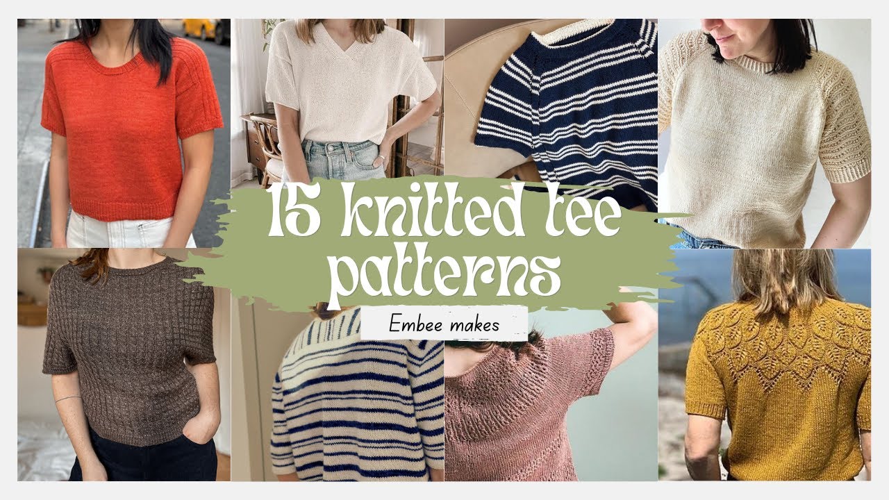 15 knitted tee patterns (part 2) | Embee makes - YouTube