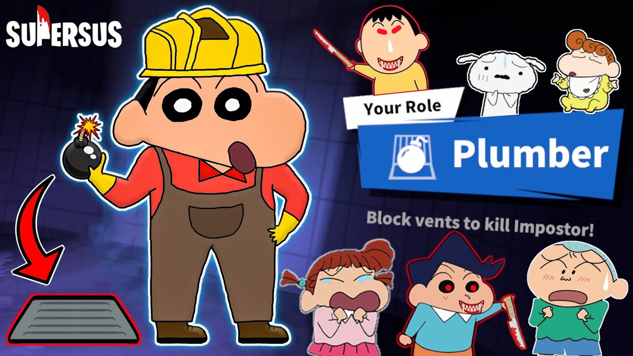 Shinchan became plumber in super sus and blocking vents 😱🔥 | shinchan ...