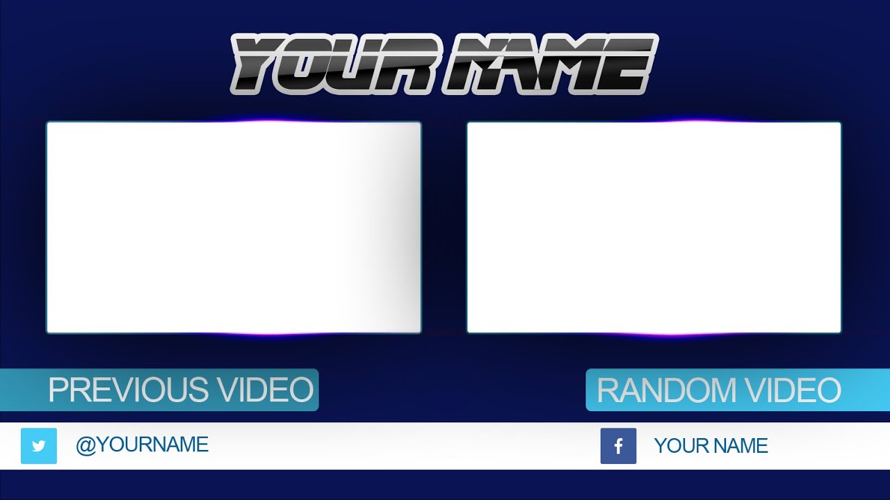 FREE Youtube Outro + How To Edit | FREE PSD Download - YouTube