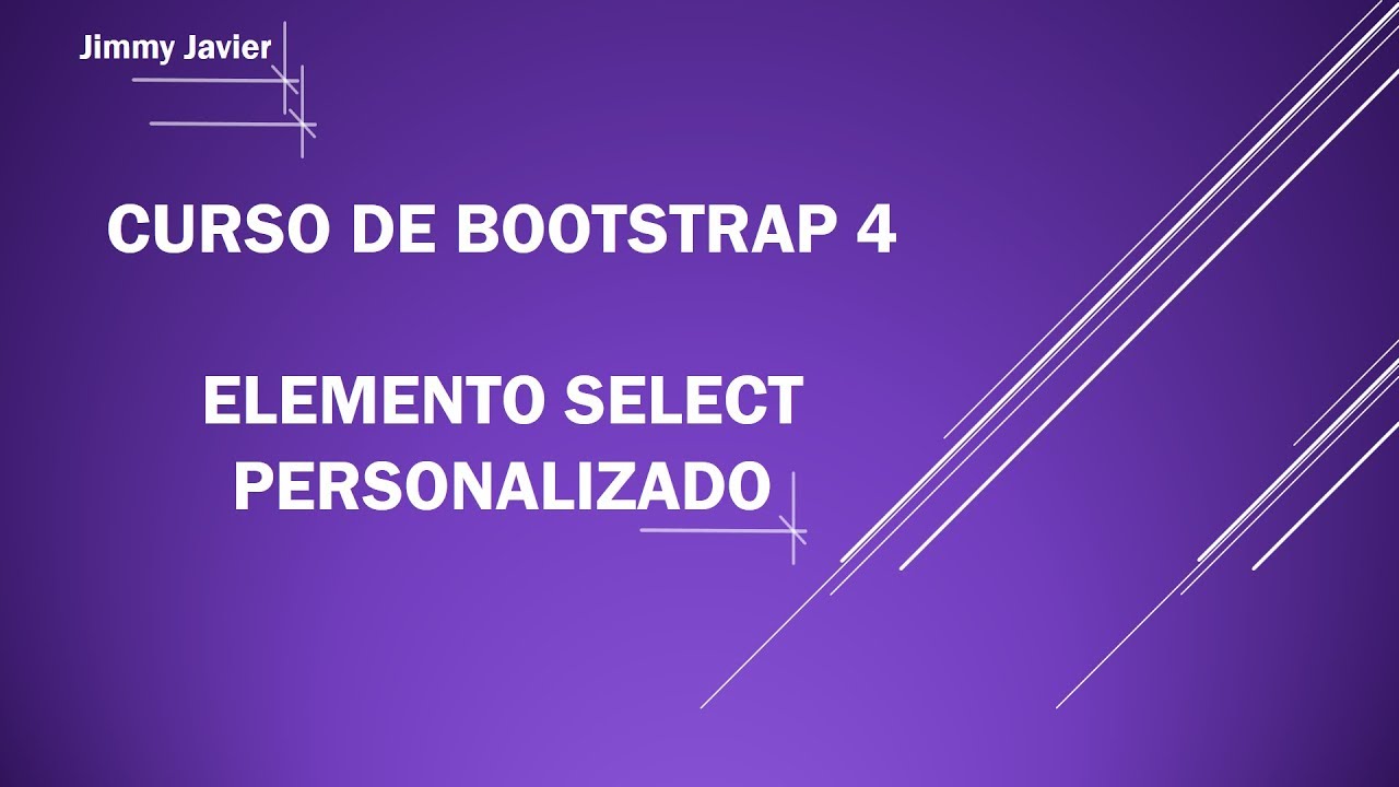 Curso de Bootstrap 4: Elemento Select personalizado. - YouTube