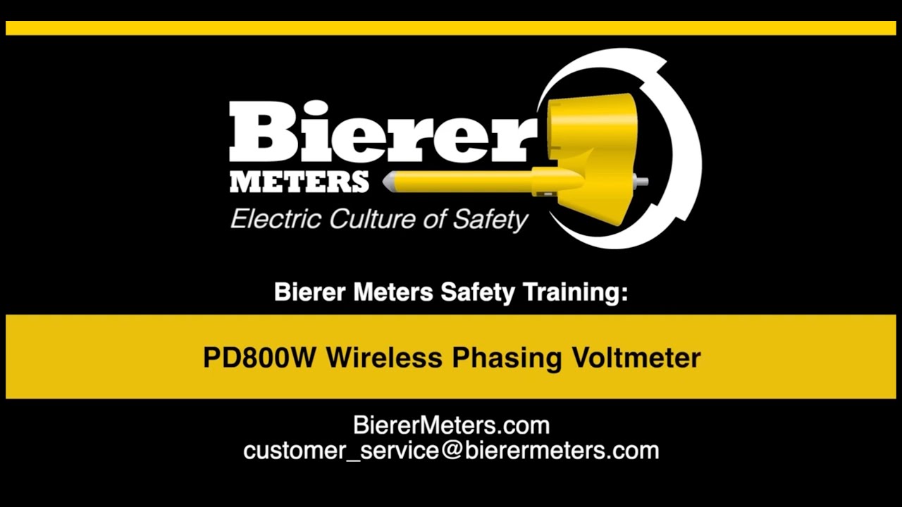 Bierer Meters Safety Training: PD800W Wireless Phasing Voltmeter # ...