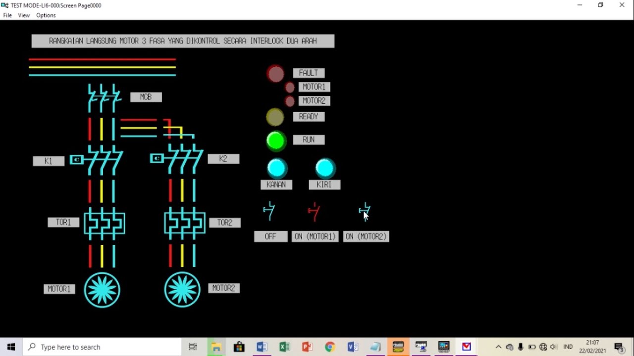 Tutorial program PLC OMRON ladder diagram RANGKAIAN MOTOR 3 PHASE ...
