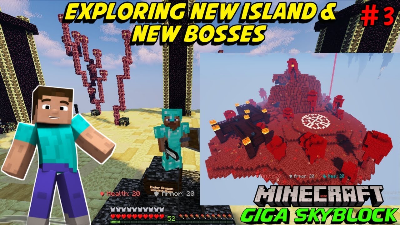 EXPLORING ALL ISLAND AND DANGEROUS BOSSES #3 | GIGA SKYBLOCK ...