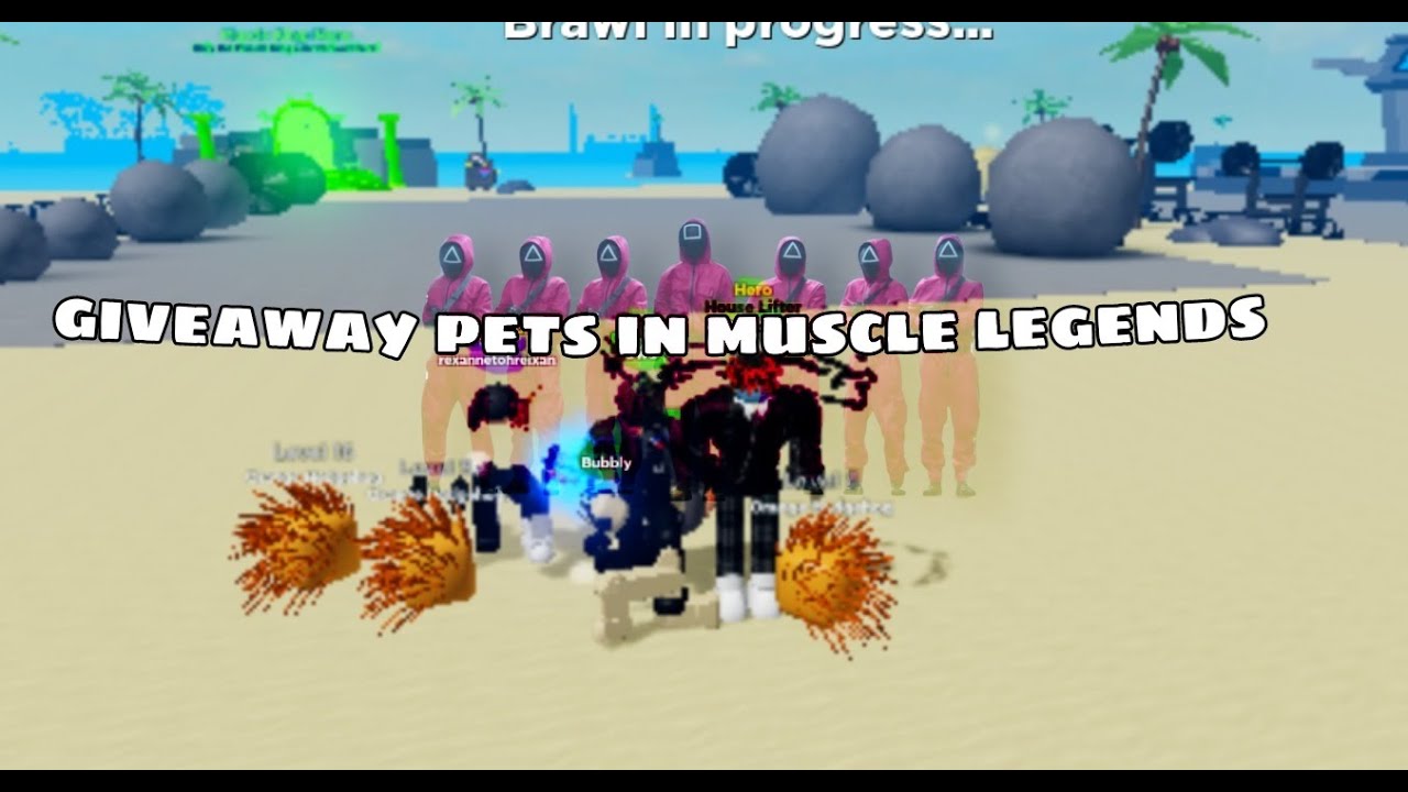 giveaway pets in muscle legends - YouTube