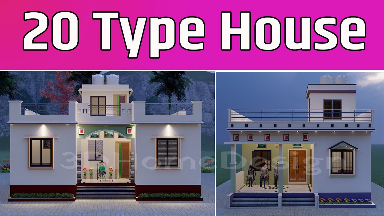 20 Type House Design II Beautiful makan ka Design idea II 3D House ...