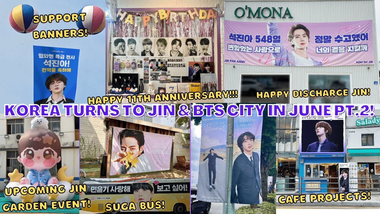 [ARMY VLOG] Welcome Back Jin & Happy 11th Anniversary BTS Projects Tour in Seoul 2 #진 ...