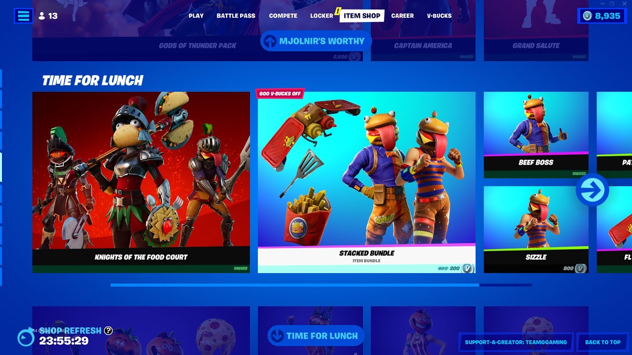 Fortnite Item Shop 7/11/2022 ALL FOOD SKIN BUNDLES ARE BACK - YouTube
