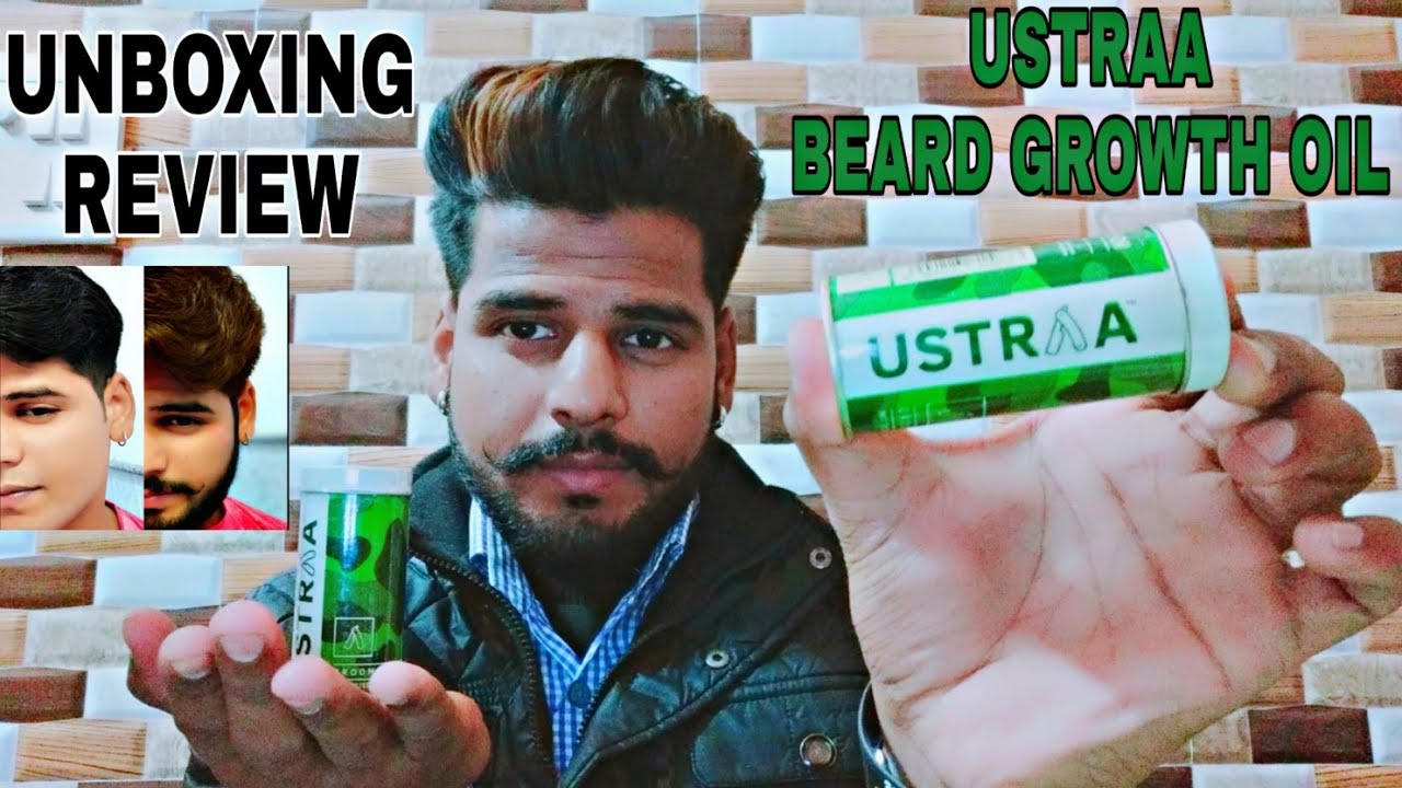 USTRA BEARD GROWTH OIL UNBOXING / REVIEW - YouTube