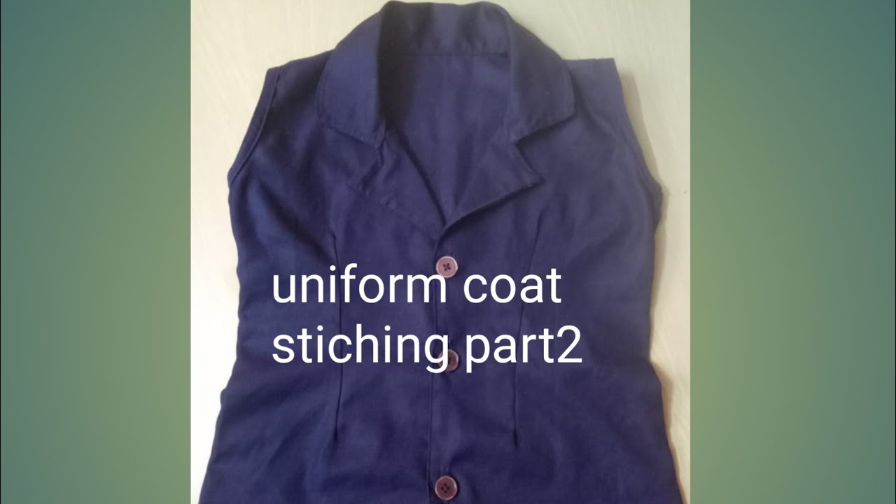 uniform coat stiching part 2 - YouTube