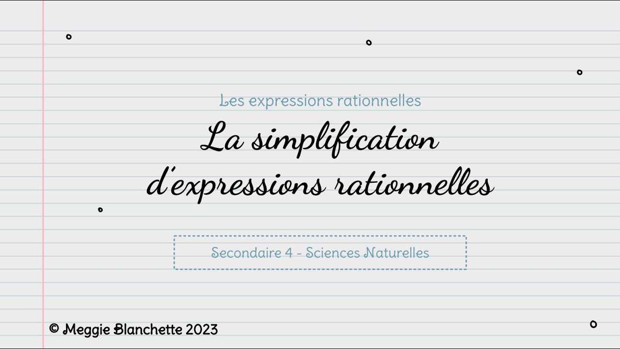 Simplification d’expressions rationnelles - YouTube
