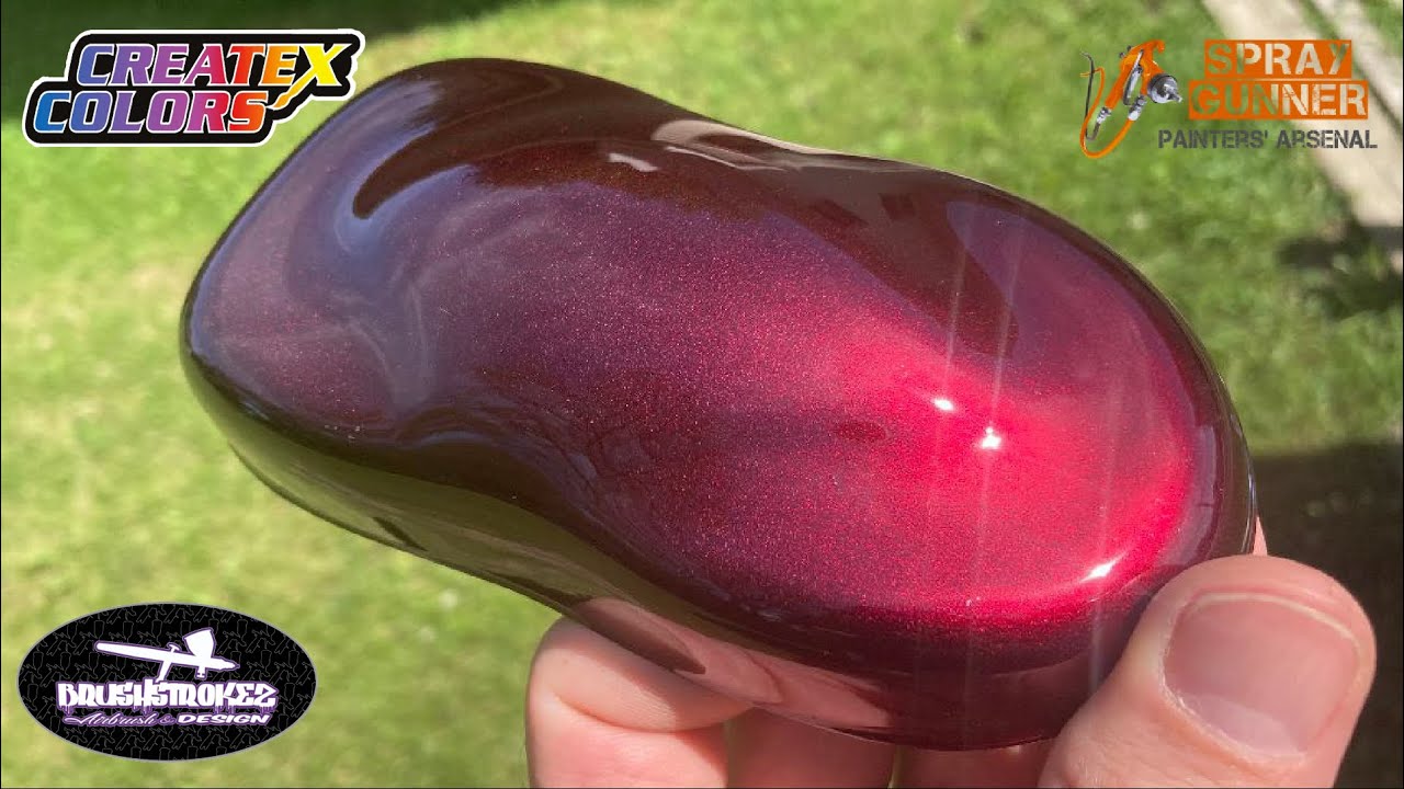 Createx Colors- Brandywine Candy2o over Quicksilver Chrome - YouTube