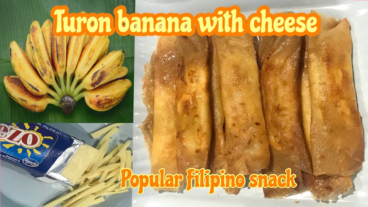 Turon banana with cheese.popular Filipino snack - YouTube