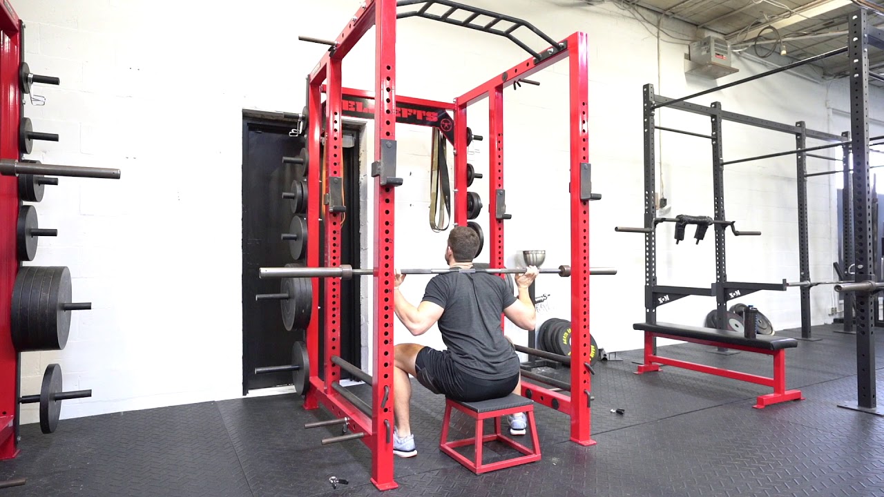 Wide Stance BB Box Squats - YouTube