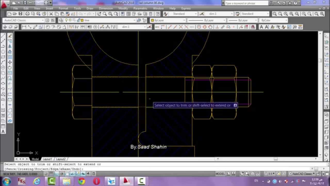 Hand Rail Column Assembly-Autocad- By Eng Saad Shahin - YouTube