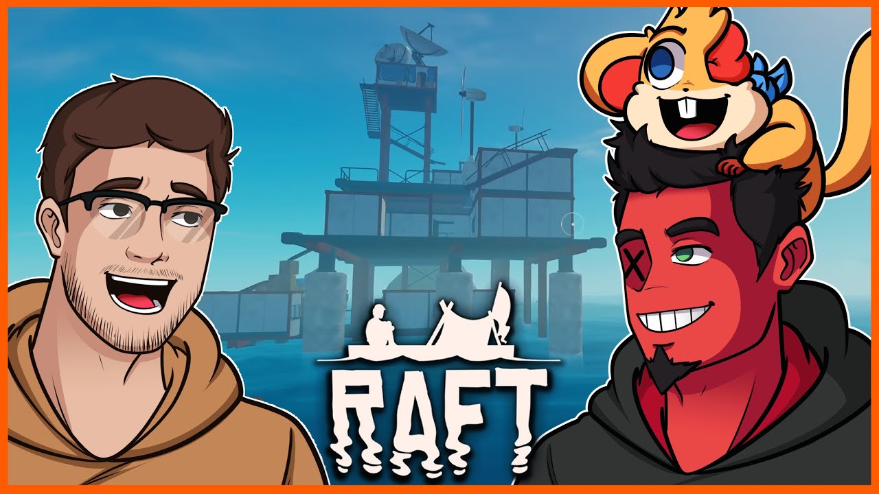 WE FOUND THE OIL RIG!!!! [RAFT] w/CARTOONZ & KYLE [EP. 3] - YouTube