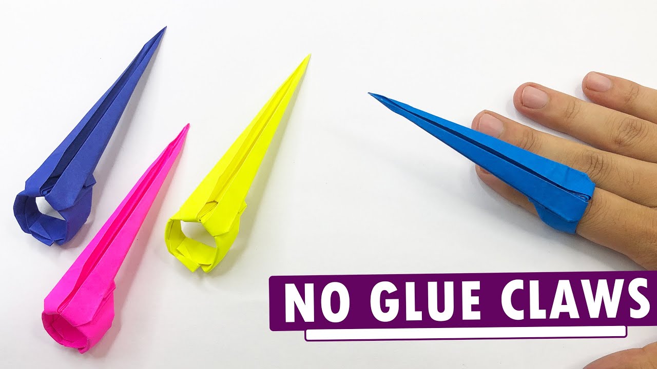 How to Make Paper Claws - No Glue OR Scissors! Easy Origami Tutorial ...
