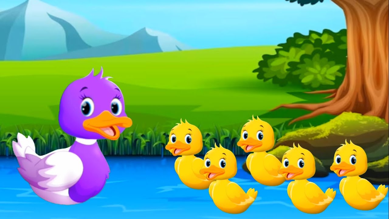 Five Little Ducks | Duck Song | English Rhyme | Little 5 Ducks | Kids ...