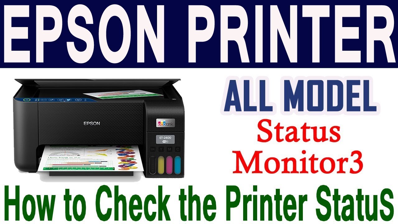 How To Check Epson Printer Status In Windows 10 || Epson Printer Status ...