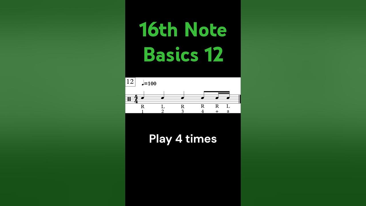 Rhythm Reading: 16th Note Basics 12 (100 bpm) #16thnotes #shorts # ...