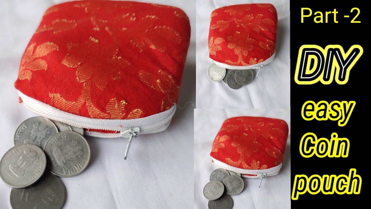 DIY coin pouch|old blouse pad re-use idea very easy| - YouTube
