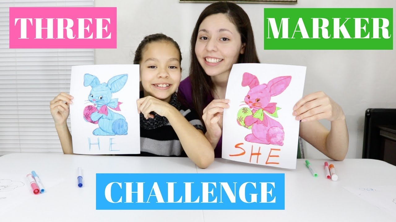 Easter Bunny 3 MARKER CHALLENGE!! - YouTube